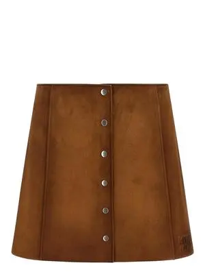 MIU MIU MIU MIU Suede Mini Skirt