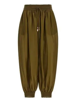Zimmermann Mahon Silk Trousers - Green