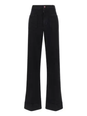 Victoria Beckham VICTORIA BECKHAM Alina Tailored Flared Jeans Black