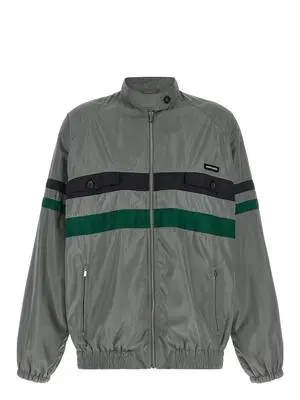 Miu Miu Tech Silk Blouson - Gray
