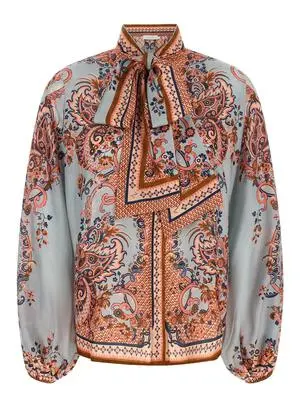 Zimmermann ZIMMERMANN Aster Silk Habotai Blouse Multi
