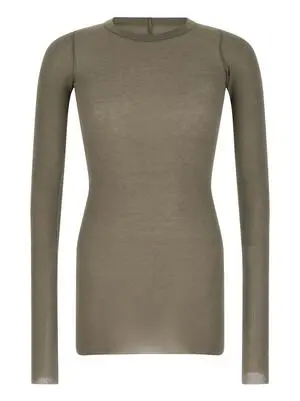 Rick Owens Rib Ls T' T-shirt - Gray