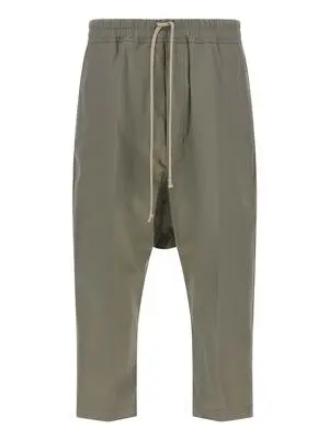 Rick Owens Drawstring Cropped Trousers - Gray