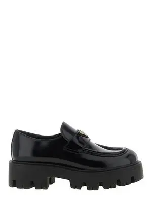 PRADA PRADA Brushed Leather Loafers