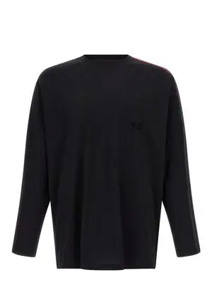 Y3 Oversized Gradient Stripes' T-shirt - Black