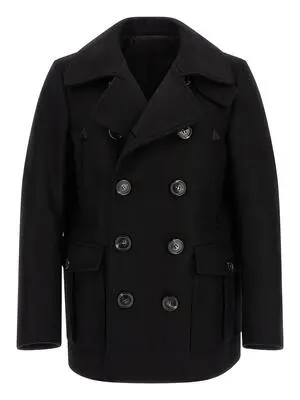 Dsquared2 Double-breasted Wool Coat - Black
