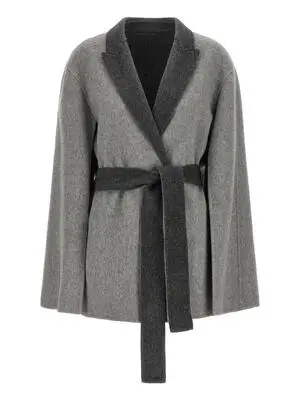 Alberta Ferretti Cardigan With Cape Sleeves - Gray