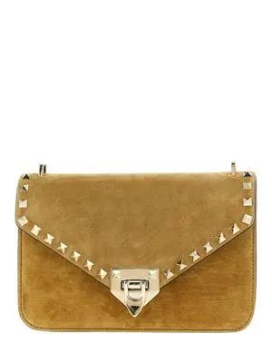 Valentino Garavani VALENTINO GARAVANI Rockstud Small Shoulder Bag Beige
