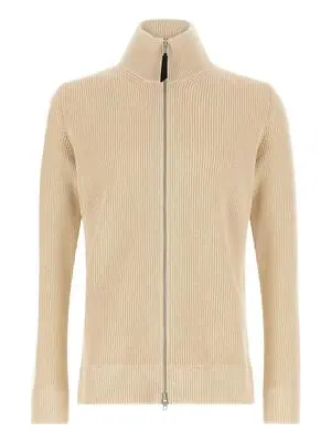 MAISON MARGIELA Ribbed Knit Cardigan - Beige