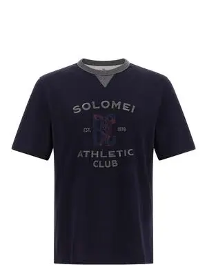Brunello Cucinelli Solomei Athletic Club' T-shirt - Blue