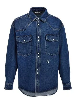 Palm Angels Lw Monogram' Jacket - Blue