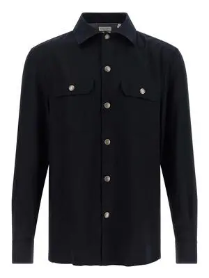 Brunello Cucinelli Flannel Overshirt - Blue