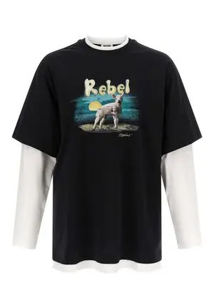 Moschino Double Layer 'rebel' T-shirt - Multi