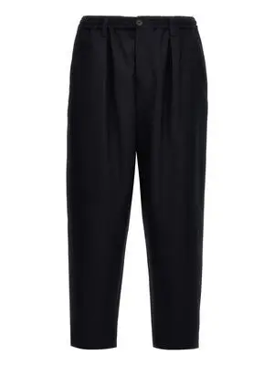 Marni MARNI Tropical Wool Cropped Trousers Blue