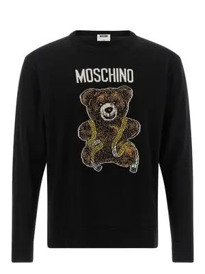Moschino Teddy Bear Virgin Wool Sweater - Black