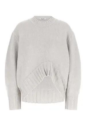 Attico Asymmetrical Hem Sweater - Gray