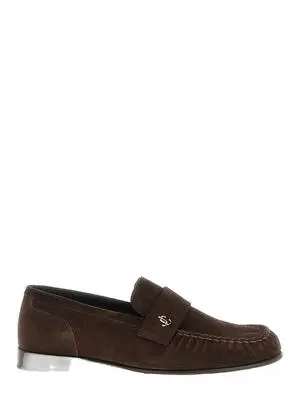 JIMMY CHOO JIMMY CHOO Suede Ellis Loafers Brown