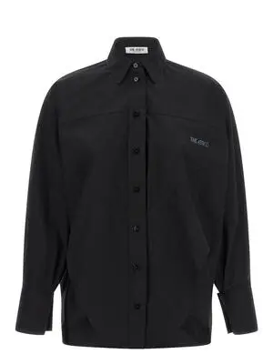 Attico Shaped Hem Shirt - Black