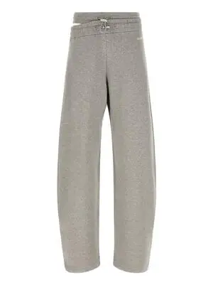 Attico THE ATTICO Asymmetrical Double Waist Trousers Gray