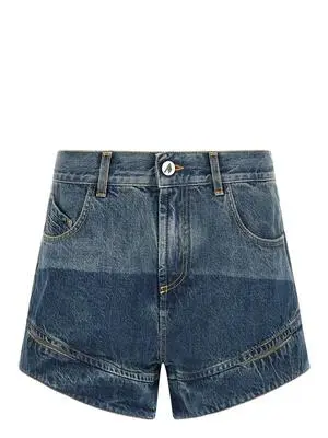 Attico Cut-out Shorts - Blue