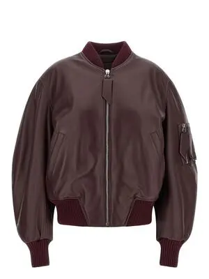 Attico Anja Bomber Jacket - Bordeaux