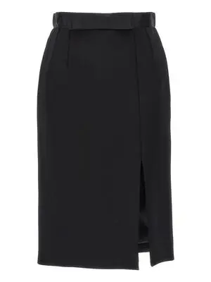 Dolce & Gabbana Wool Pencil Skirt - Black