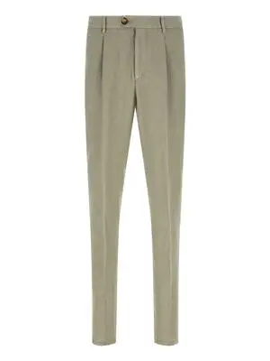 Brunello Cucinelli Linen Gabardine Trousers - Green