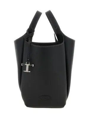 TOD'S T Timeless Mini Bucket Bag - Black