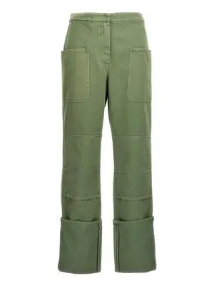 Max Mara Facella Heavy Drill Trousers - Green