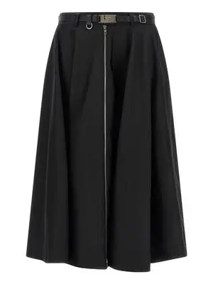 Prada Re-nylon Flared Skirt - Black