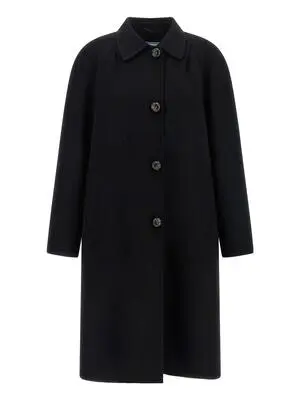 PRADA PRADA Single-Breasted Virgin Wool And Cashmere Overcoat