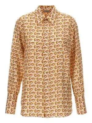 Burberry BURBERRY Silk Poplin Printed Shirt Multi
