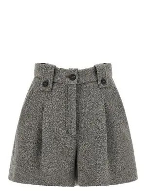 GOLDEN GOOSE Ryanna Virgin Wool Shorts - Gray
