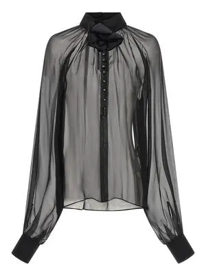 DOLCE & GABBANA DOLCE & GABBANA Silk Chiffon Floral Blouse