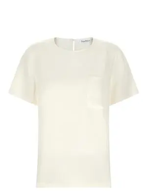 Max Mara Silk Crepe De Chine Blouse - White