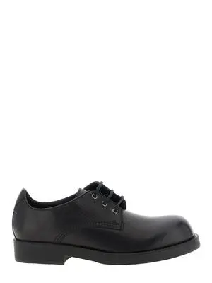 MAISON MARGIELA Biker Leather Lace-ups - Black