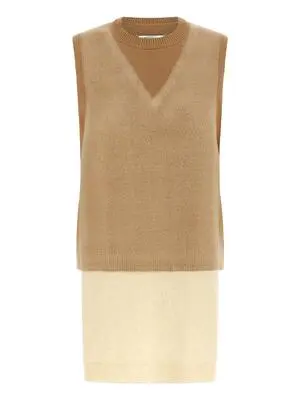 MAISON MARGIELA Memory Of' Knitted Vest - Beige