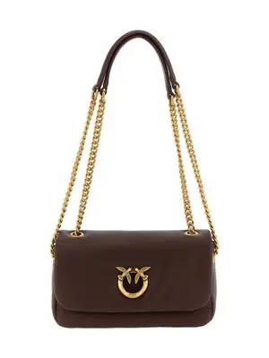Pinko PINKO Love Birds Shoulder Bag Brown
