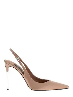 Dolce & Gabbana DOLCE & GABBANA Satin Slingback Pumps Pink
