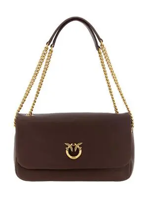 Pinko Love Birds Shoulder Bag - Brown