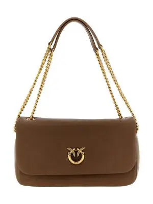 Pinko Love Birds Shoulder Bag - Brown
