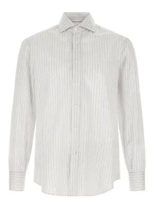 Brunello Cucinelli French Collar Shirt - Blue