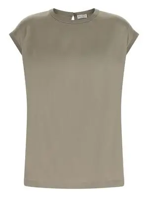 Brunello Cucinelli Satin Blouse - Green
