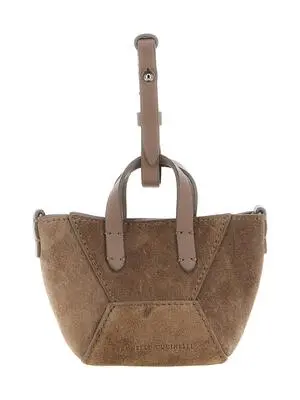 Brunello Cucinelli BRUNELLO CUCINELLI Micro BC Duo Bag Brown