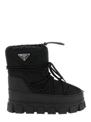 Prada Re-nylon Ankle Boots - Black