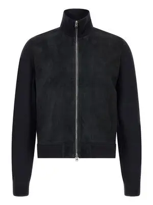 TOM FORD Two-material Cardigan - Blue