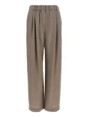 Brunello Cucinelli Wide-leg Trousers - Gray