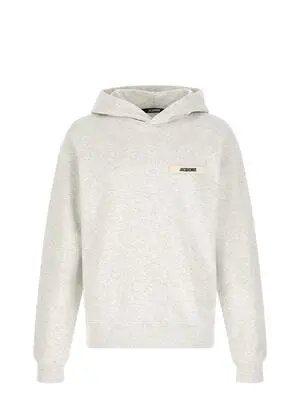 Jacquemus Le Hoodie Gros-grain Hoodie - Gray