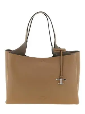 TOD'S Medium T Timeless Shopping Bag - Brown