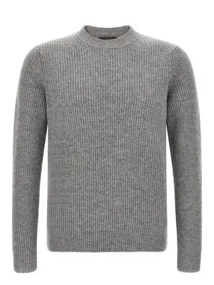 ZANONE Ribbed Sweater - Gray